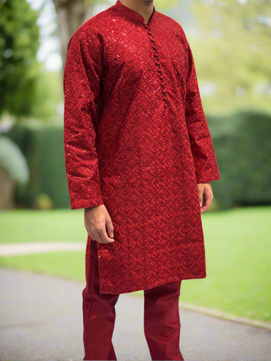 MEN'S SEQUIN EMBROIDERY TROUSER SUITS – ANDAAZ Manchester